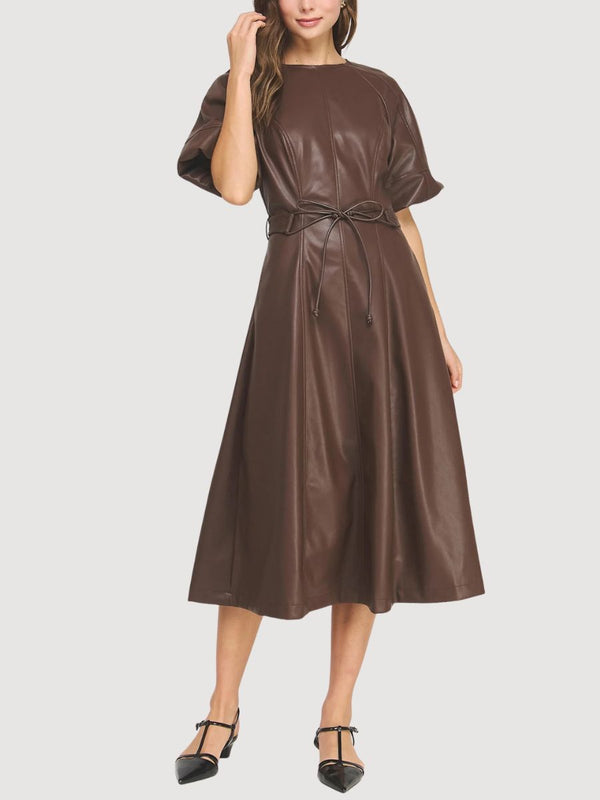 Mocha Mousse Dress - Leona